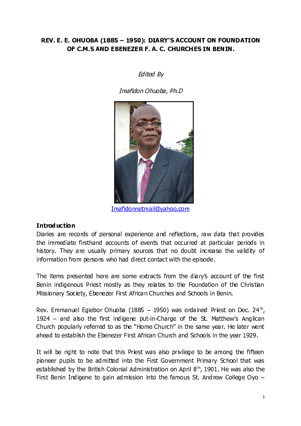 (DOC) Prof. Imafidon
