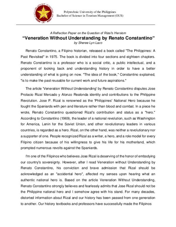 (PDF) Veneration Without Understanding by Renato Constantino