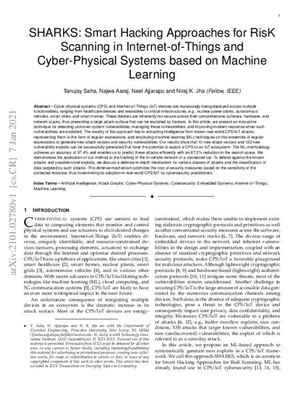 (PDF) SHARKS: Smart Hacking Approaches for RisK Scanning in Internet-of ...