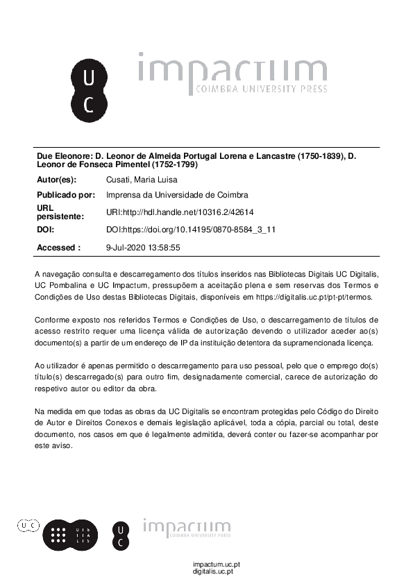 (PDF) Due Eleonore: D. Leonor de Almeida Portugal Lorena e Lancastre ...