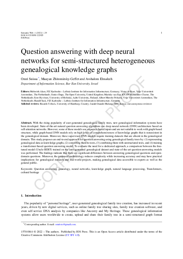 (PDF) Question answering with deep neural networks for semi-structured ...