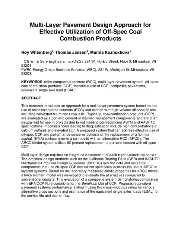(PDF) Multi-Layer Pavement Design Approach for Effective Utilization of ...
