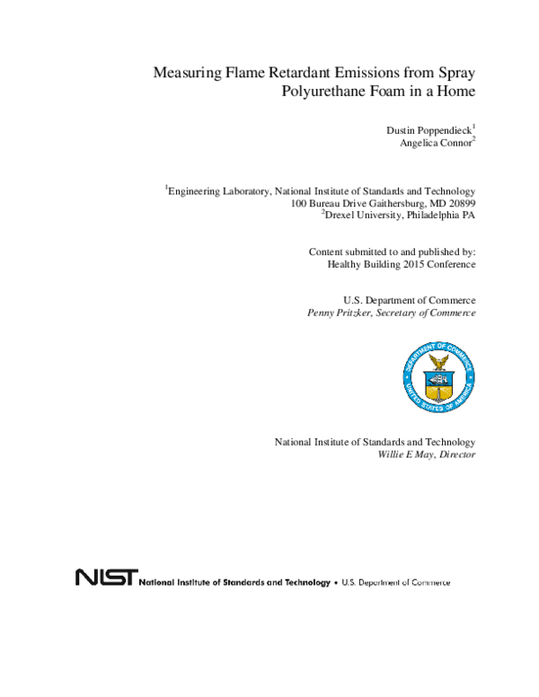 (PDF) Measuring Flame Retardant Emissions from Spray Polyurethane Foam ...