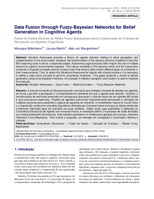 (PDF) Data Fusion through Fuzzy-Bayesian Networks for Belief Generation in Cognitive Agents ...