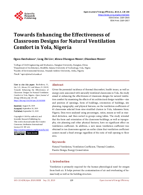 (PDF) Towards Enhancing the Effectiveness of Classroom Designs for ...