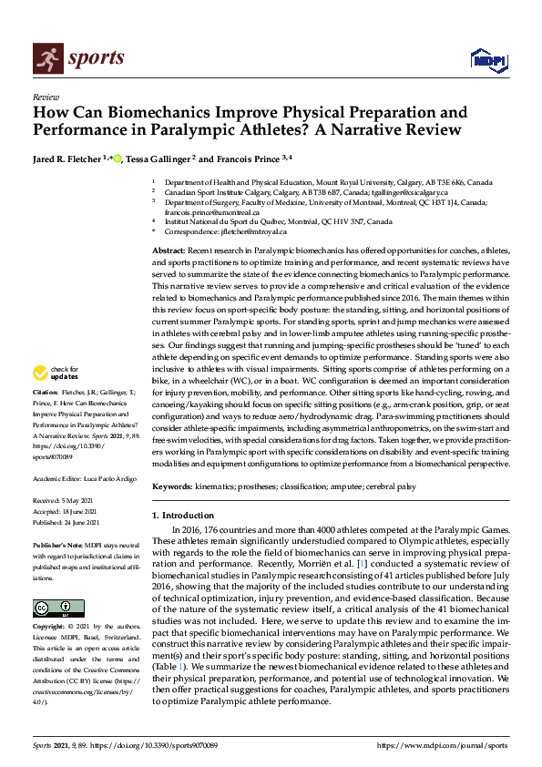 (PDF) How Can Biomechanics Improve Physical Preparation and Performance ...