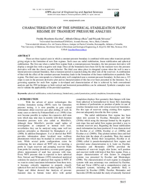 (PDF) Characterization of the spherical stabilization flow regime by ...