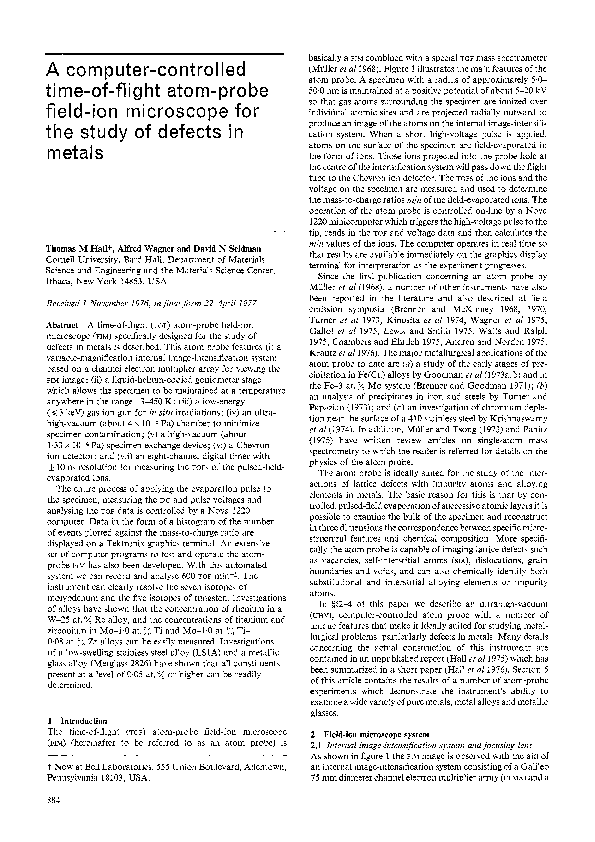 (PDF) Computer-controlled time-of-flight atom-probe field-ion ...
