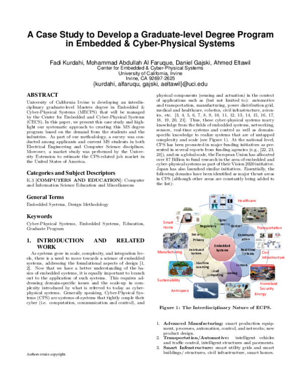 (PDF) A case study to develop a graduate-level degree program in ...