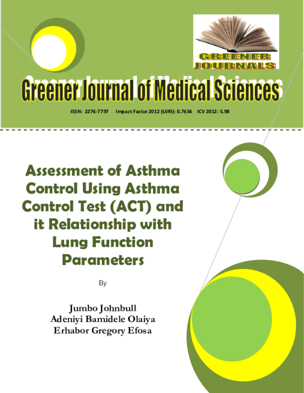 (PDF) Assessment of Asthma Control Using Asthma Control Test (ACT) and ...