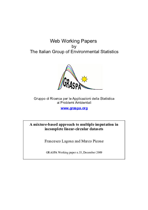 (PDF) 35 - A mixture-based approach to multiple imputation in incomplete linear-circular datasets