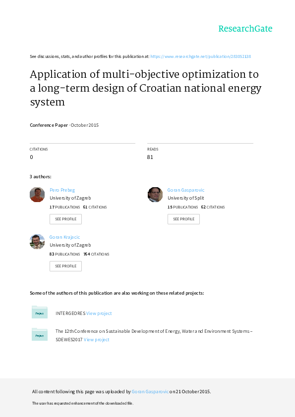 (PDF) Application of Multi-objective Optimization to a Long-term Design ...