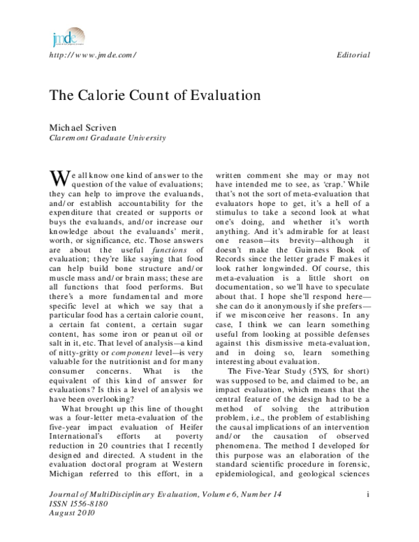 PDF The Calorie Count Of Evaluation Michael Scriven Academia edu pdf-the-calorie-count-of-evaluation-michael-scriven-academia-edu