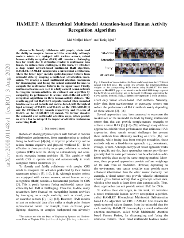 (PDF) HAMLET: A Hierarchical Multimodal Attention-based Human Activity ...