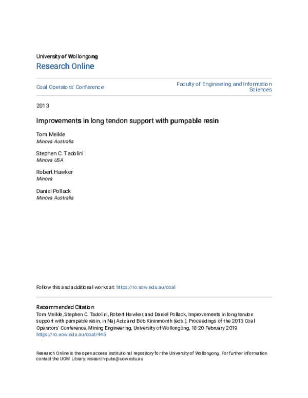 (PDF) Improvements in long tendon support with pumpable resin