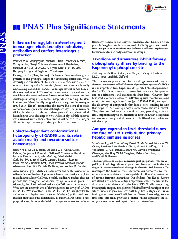 PNAS Plus Significance Statements