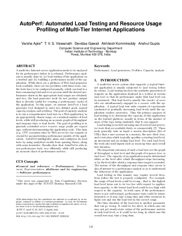 (PDF) AutoPerf: Automated Load Testing and Resource Usage Profiling of ...