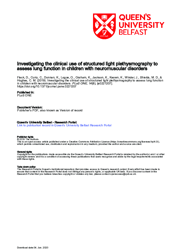 (PDF) The use of structured light plethysmography in children with ...
