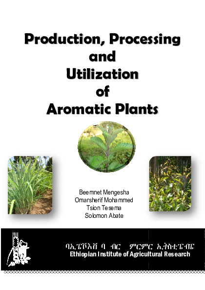 (PDF) Production, Proces and Utilization of Aromatic Plant