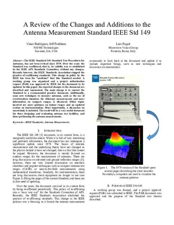 (PDF) A Review of the Changes and Additions to the Antenna Measurement ...
