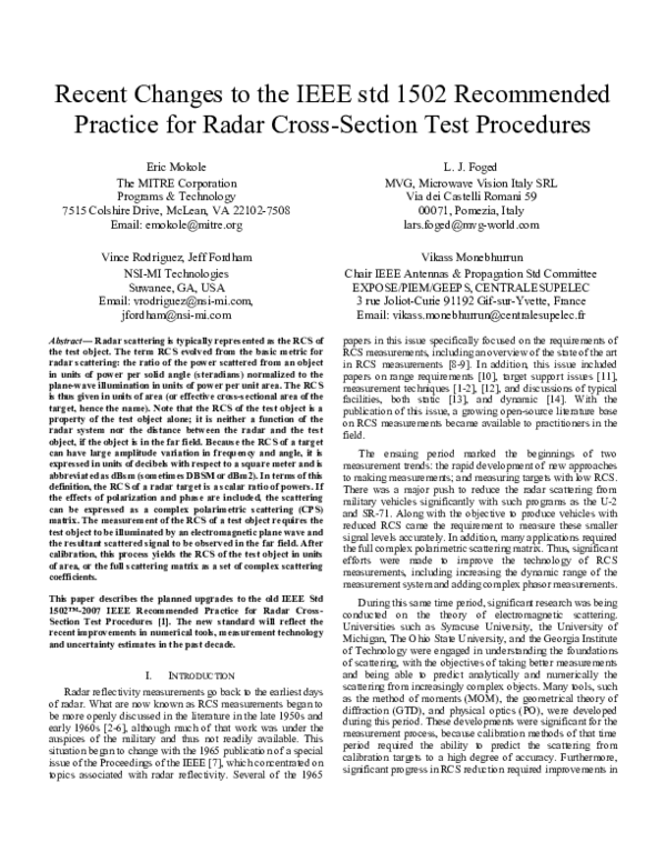 (PDF) Recent Changes to the IEEE std 1502 Recommended Practice for ...