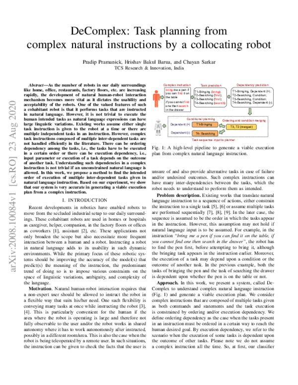 DeComplex: Task planning from complex natural instructions by a ...
