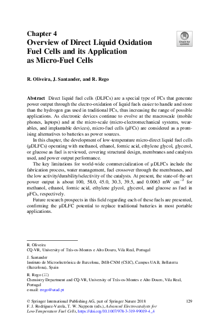 (PDF) Overview of Direct Liquid Oxidation Fuel Cells and its ...