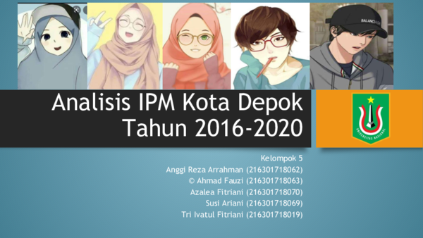 (PDF) Analisis IPM Kota Depok Tahun 2016-2020