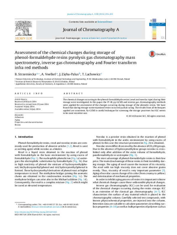 (PDF) Assessment of the chemical changes during storage of phenol ...