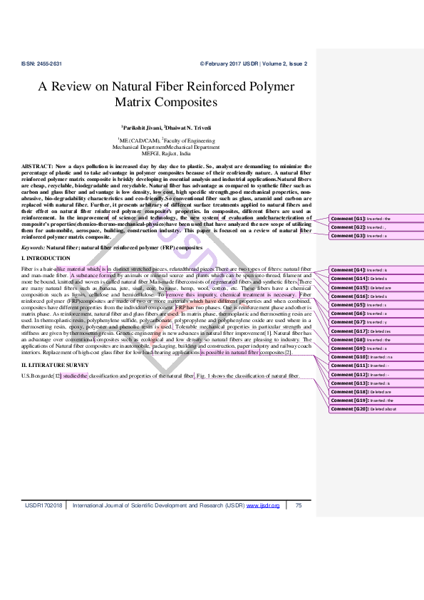 Pdf A Review On Natural Fiber Reinforced Polymer Matrix Composites