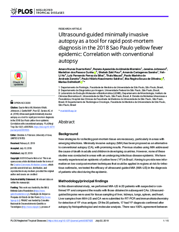 (PDF) Ultrasound-guided minimally invasive autopsy as a tool for rapid ...