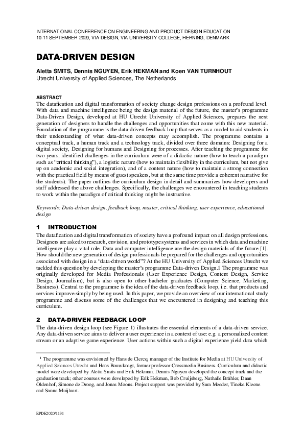 (PDF) Data-driven design