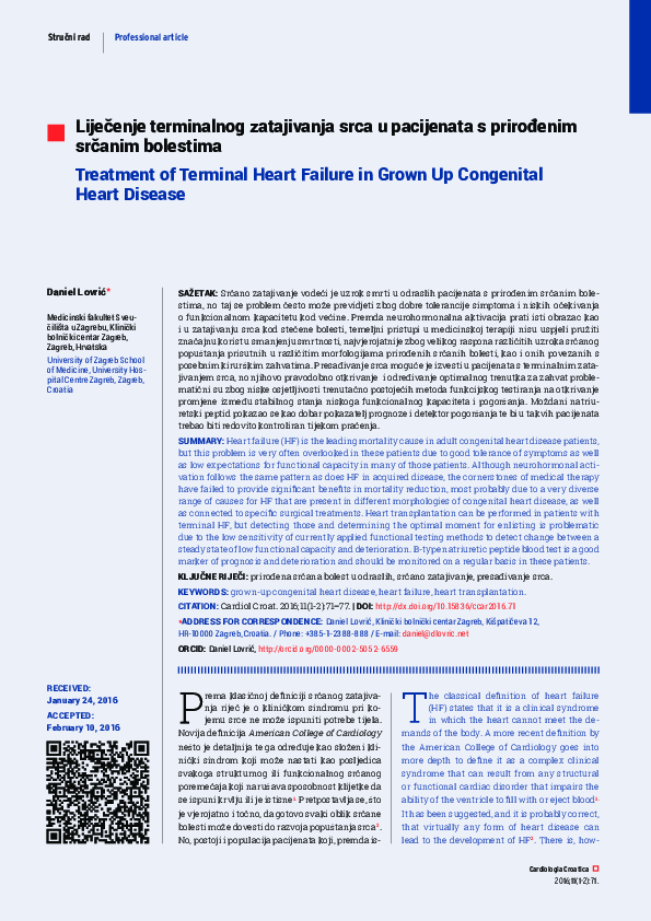 (PDF) Treatment of Terminal Heart Failure in Grown Up Congenital Heart ...