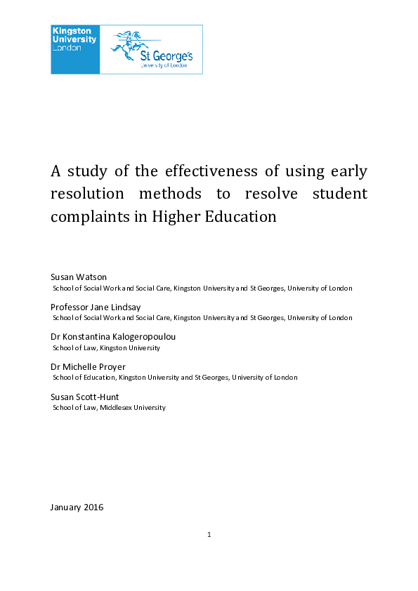 (PDF) A study of the effectiveness of using early resolution methods to ...