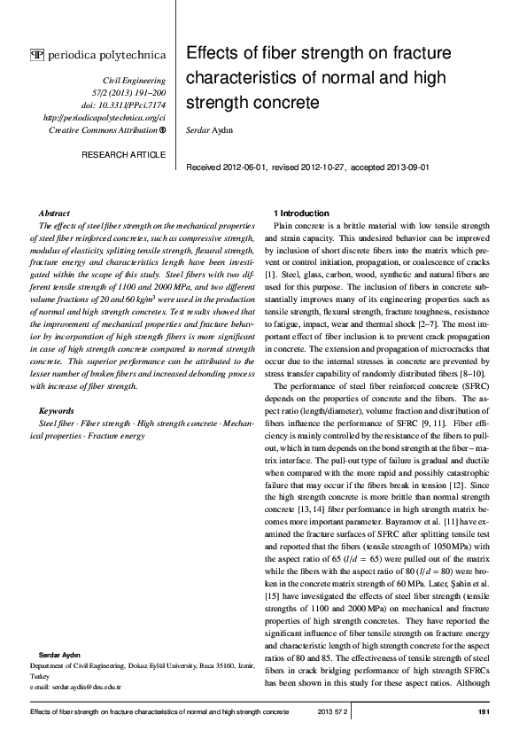 (PDF) Effects of fiber strength on fracture characteristics of normal ...