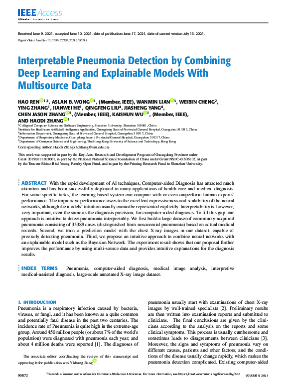 (PDF) Interpretable Pneumonia Detection by Combining Deep Learning and ...
