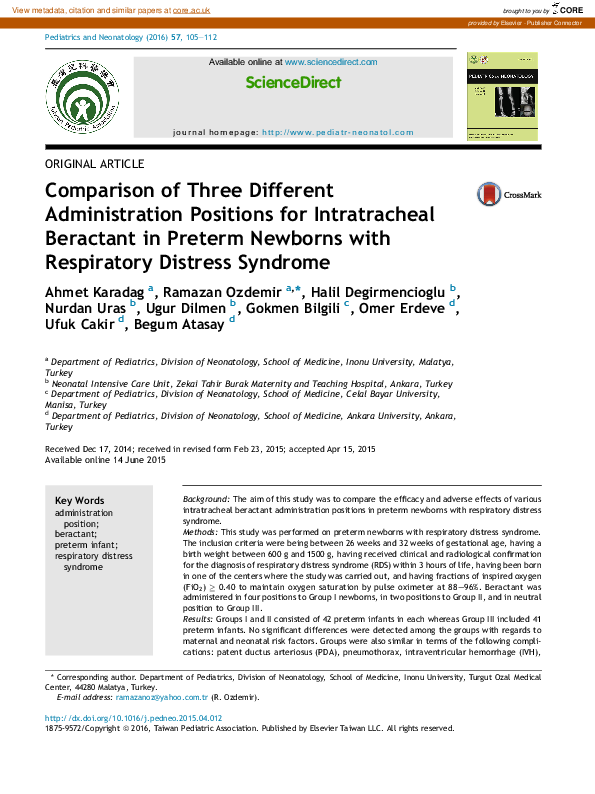 (PDF) Comparison of Three Different Administration Positions for ...