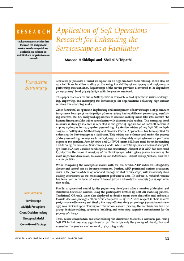 (PDF) Application of Soft Operations Research for Enhancing the ...