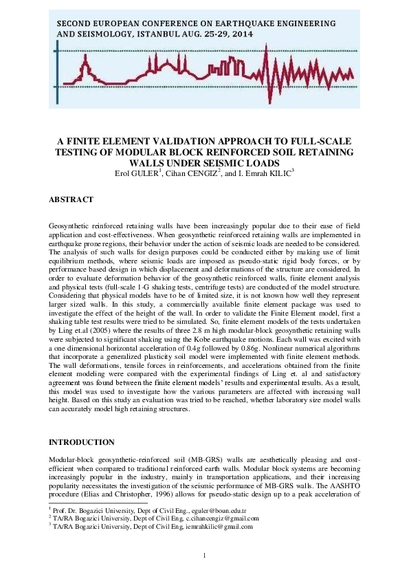 (PDF) A Finite Element Validation Approach to Full-Scale Testing of ...