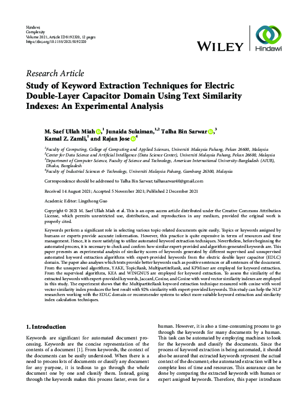 (PDF) Study of Keyword Extraction Techniques for Electric Double-Layer Capacitor Domain Using ...