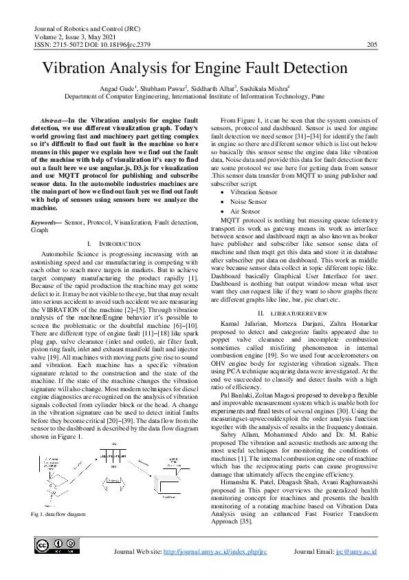 (PDF) Vibration Analysis for Engine fault Detection