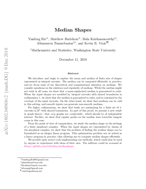 (PDF) Median Shapes