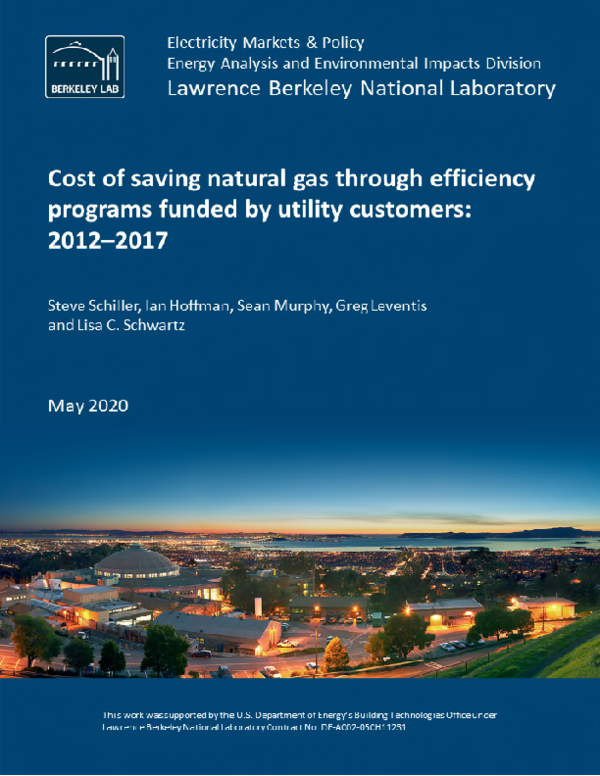 (PDF) Cost of saving natural gas through efficiency programs funded by ...