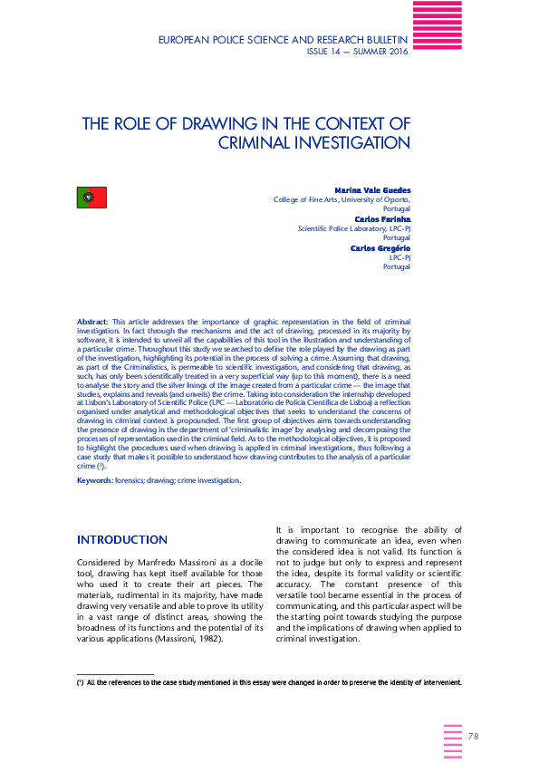 (PDF) The Role of Drawing in the Context of Criminal Investigation