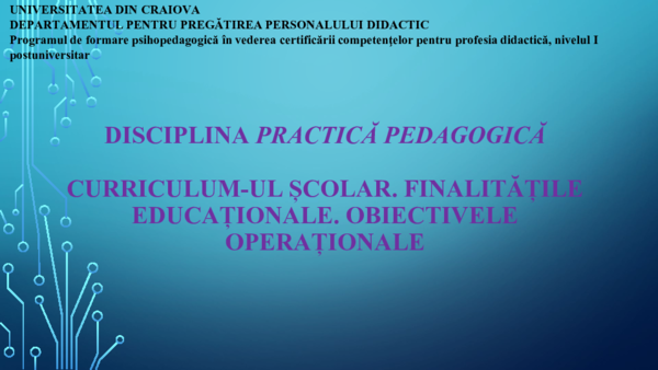 (PDF) Obiective operationale