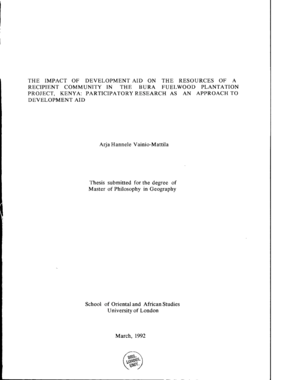 (PDF) The impact of development aid on the resources of a recipient ...