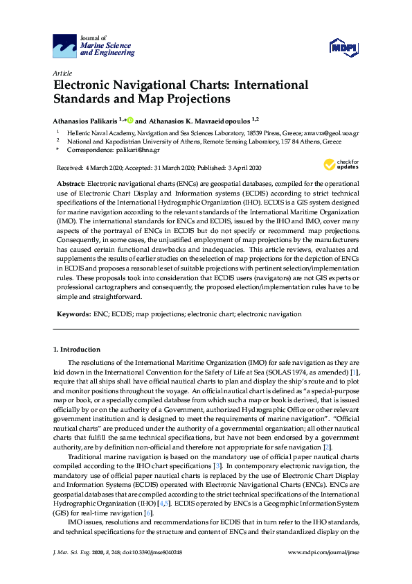 (PDF) Electronic Navigational Charts: International Standards and Map ...