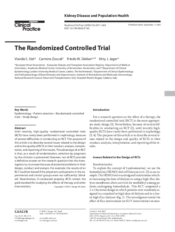 (PDF) The randomized controlled trial