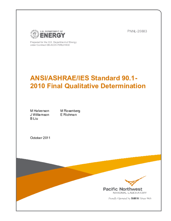 (PDF) ANSI/ASHRAE/IESNA Standard 90.1-2007 Final Qualitative Determination