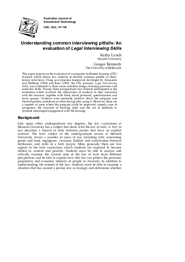 (PDF) Understanding common interviewing pitfalls: An evaluation of ...
